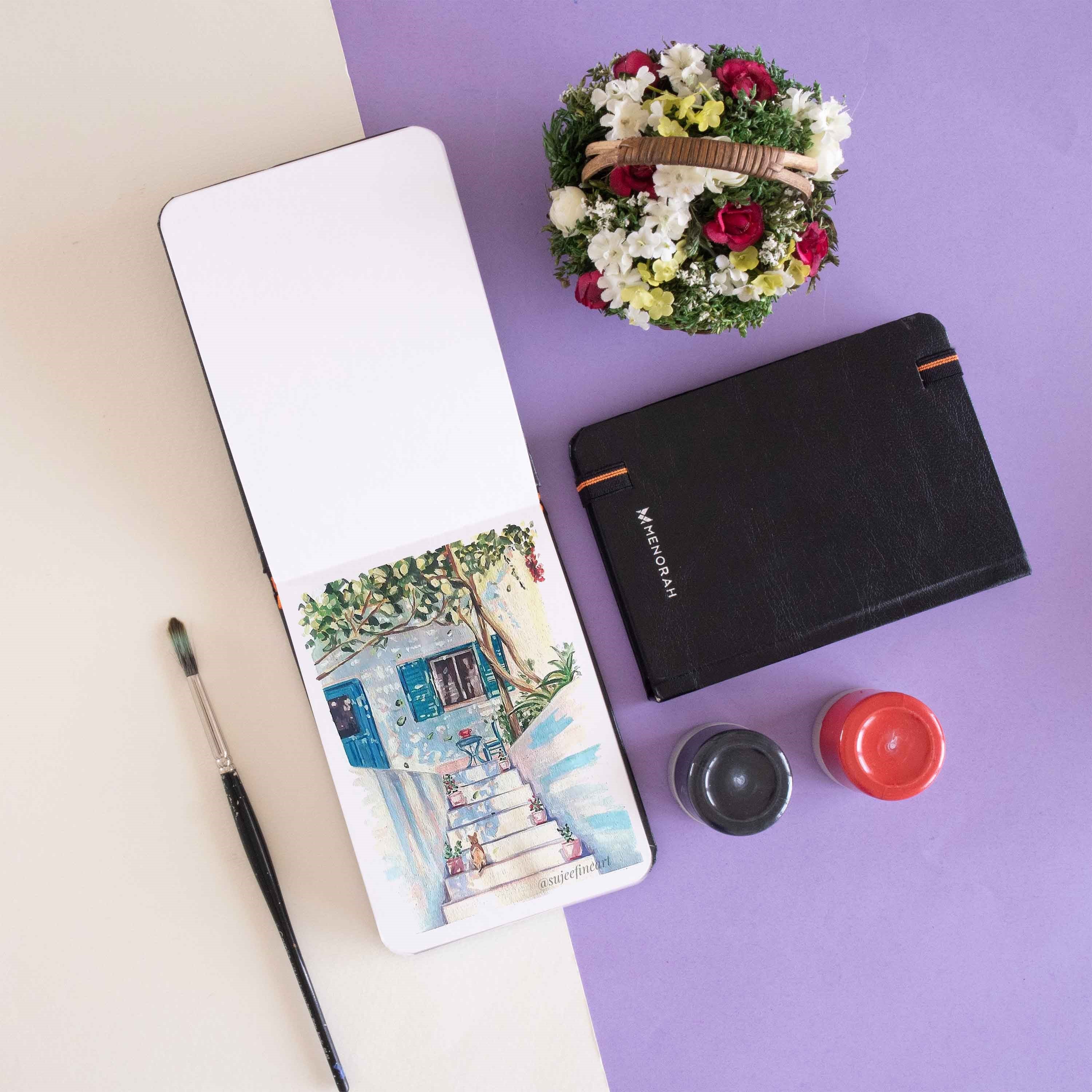 View From Window Painting with Gouache for Beginners – MENORAH Creatif