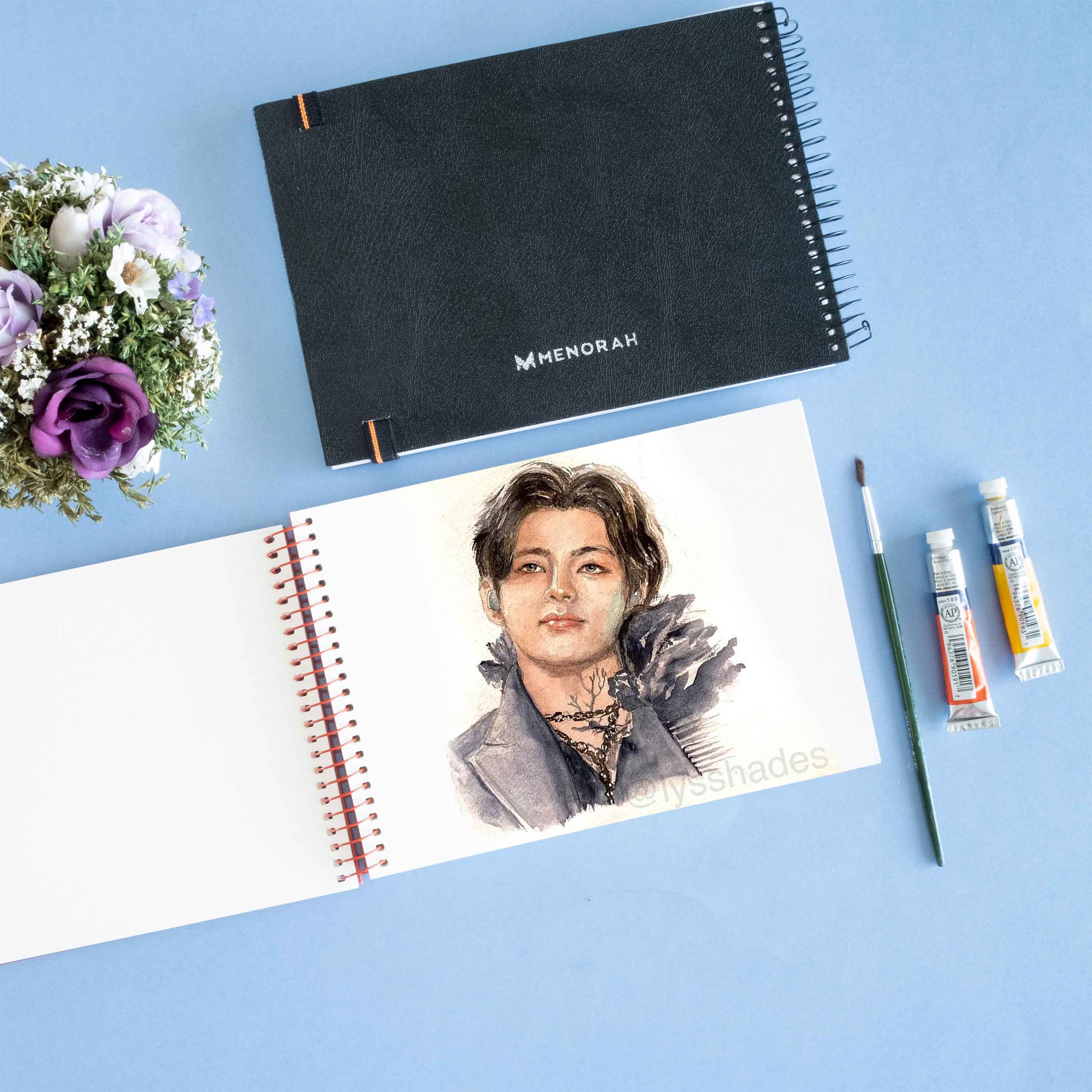 A5 - WATERCOLOR SKETCHBOOK - 300GSM - SPIRAL - LANDSCAPE – MENORAH Creatif