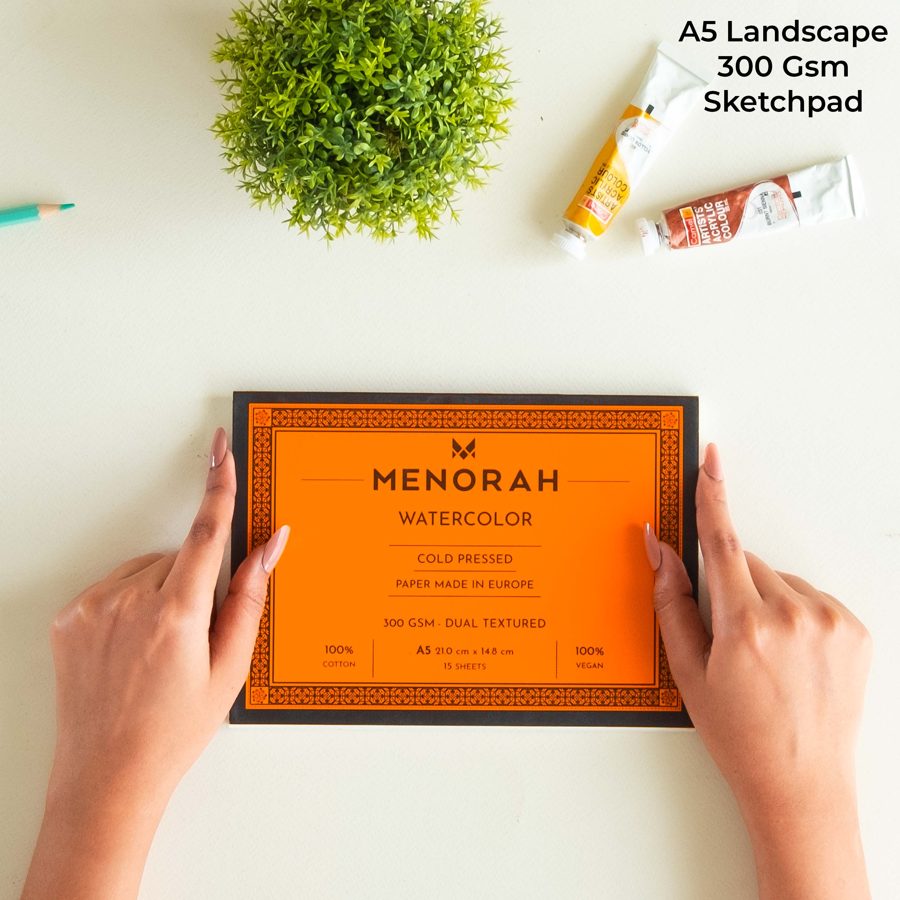 A5 WATERCOLOR PAPER,300 GSM, Cold-pressed paper @ – MENORAH